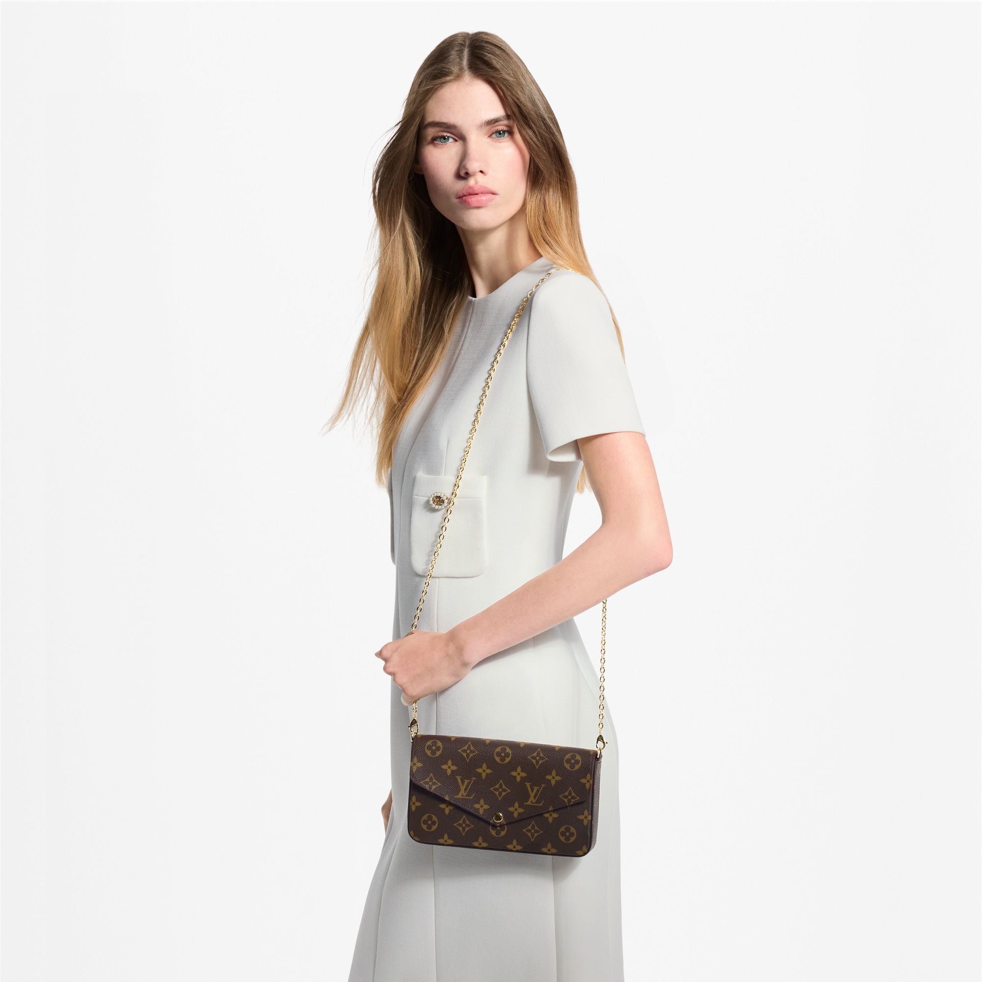 Félicie Pochette Monogram 帆布 - Chain and Strap Wallets - M81896 | LOUIS ...