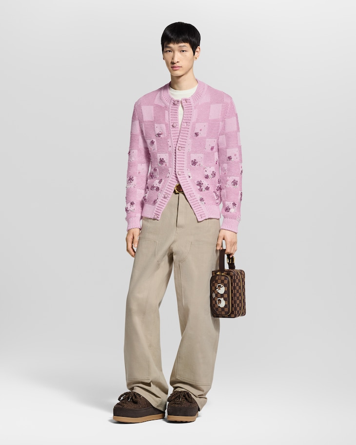 Damier Embroidered Cardigan - Men - Ready-to-Wear | LOUIS VUITTON