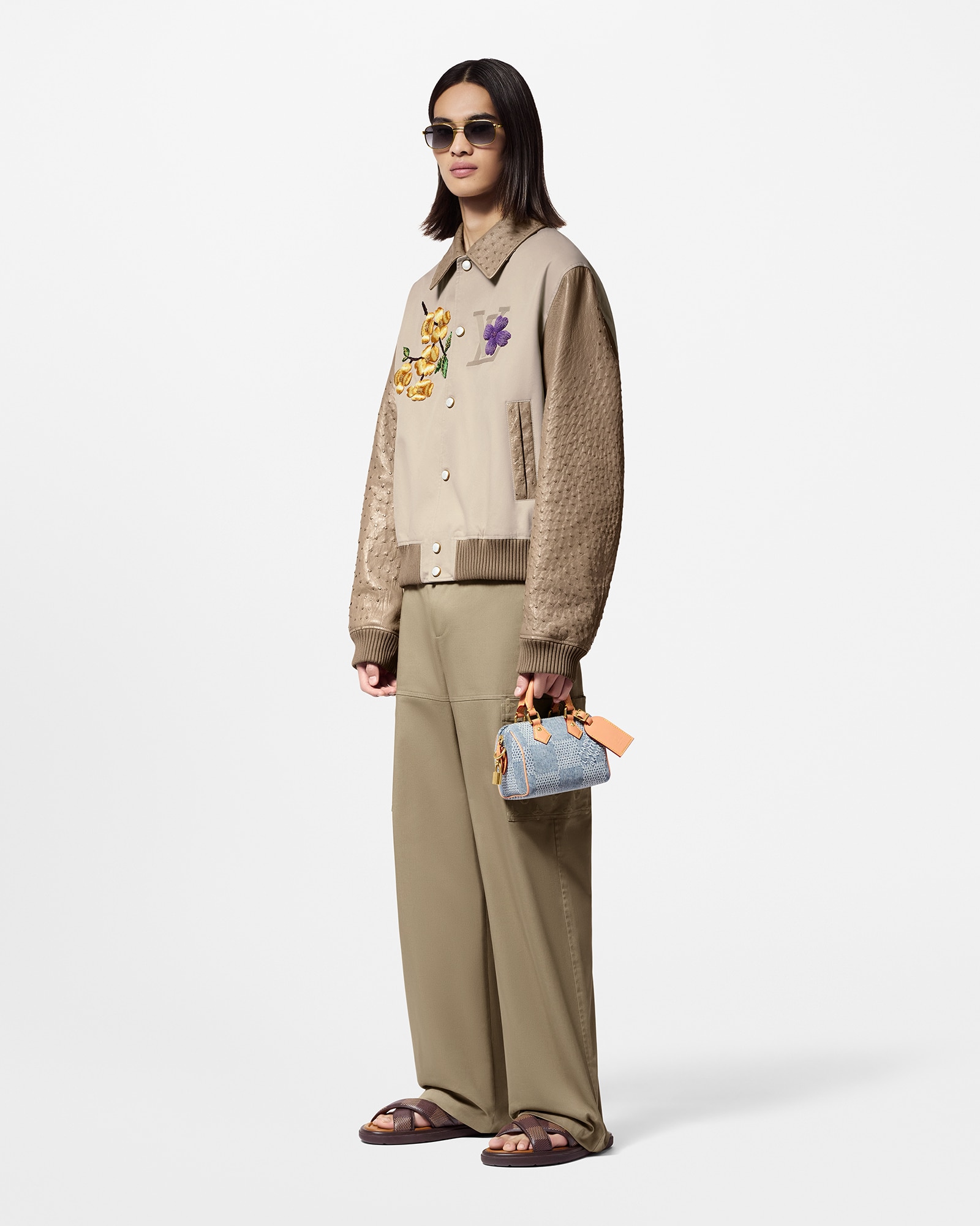 Embroidered Ostrich Varsity Jacket - Men - Ready-to-Wear | LOUIS VUITTON