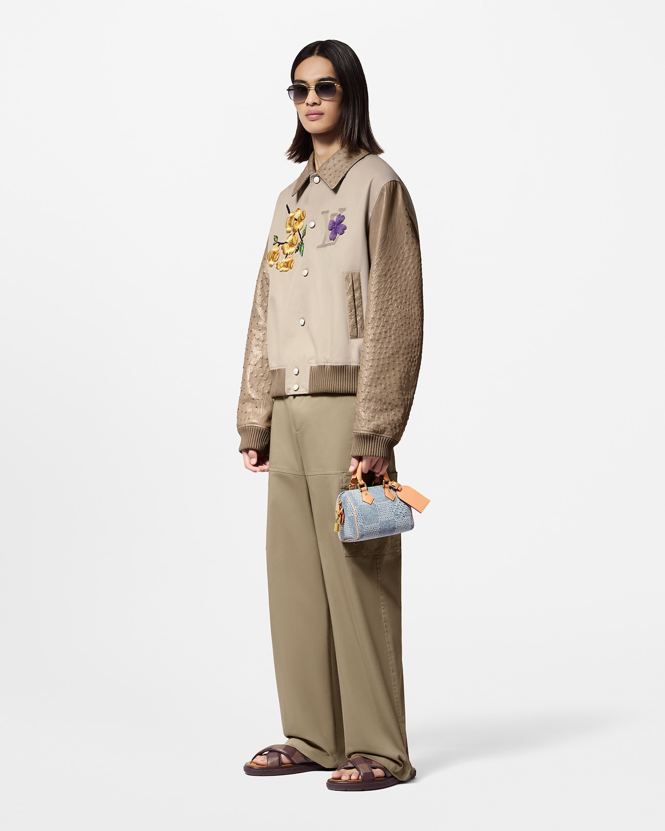 Embroidered Ostrich Varsity Jacket - Men - Ready-to-Wear | LOUIS VUITTON