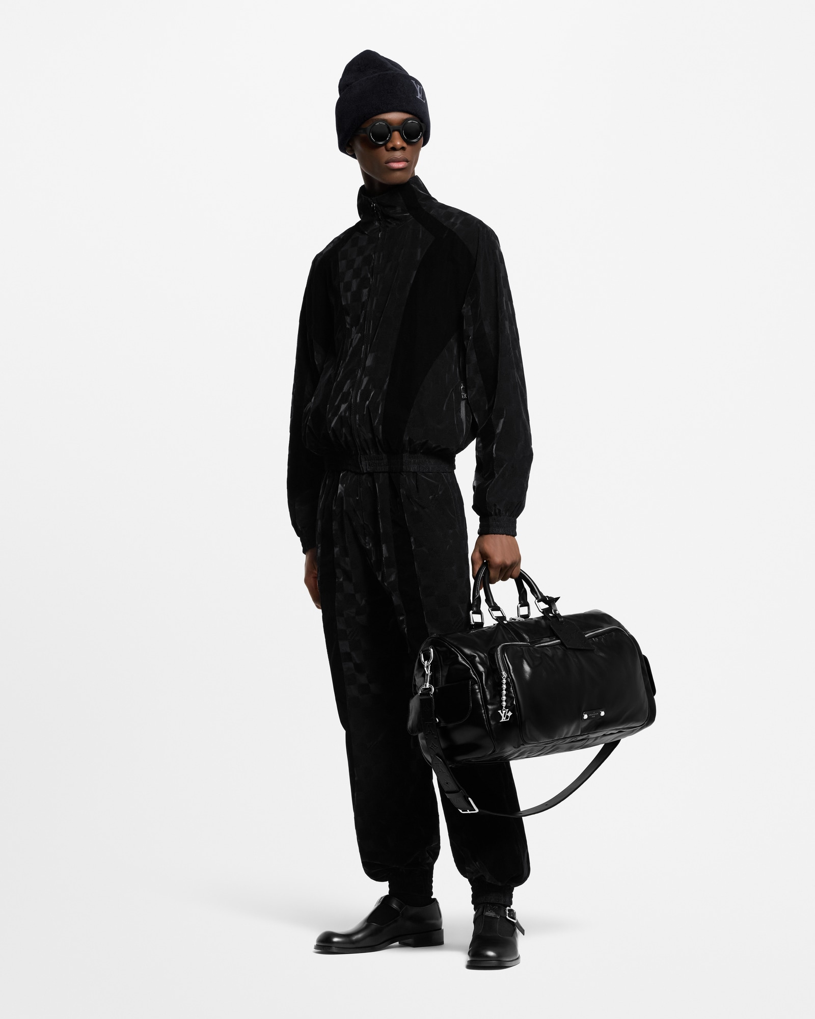 Flocked Damier Technical Track Pants - Men - Ready-to-Wear | LOUIS ...