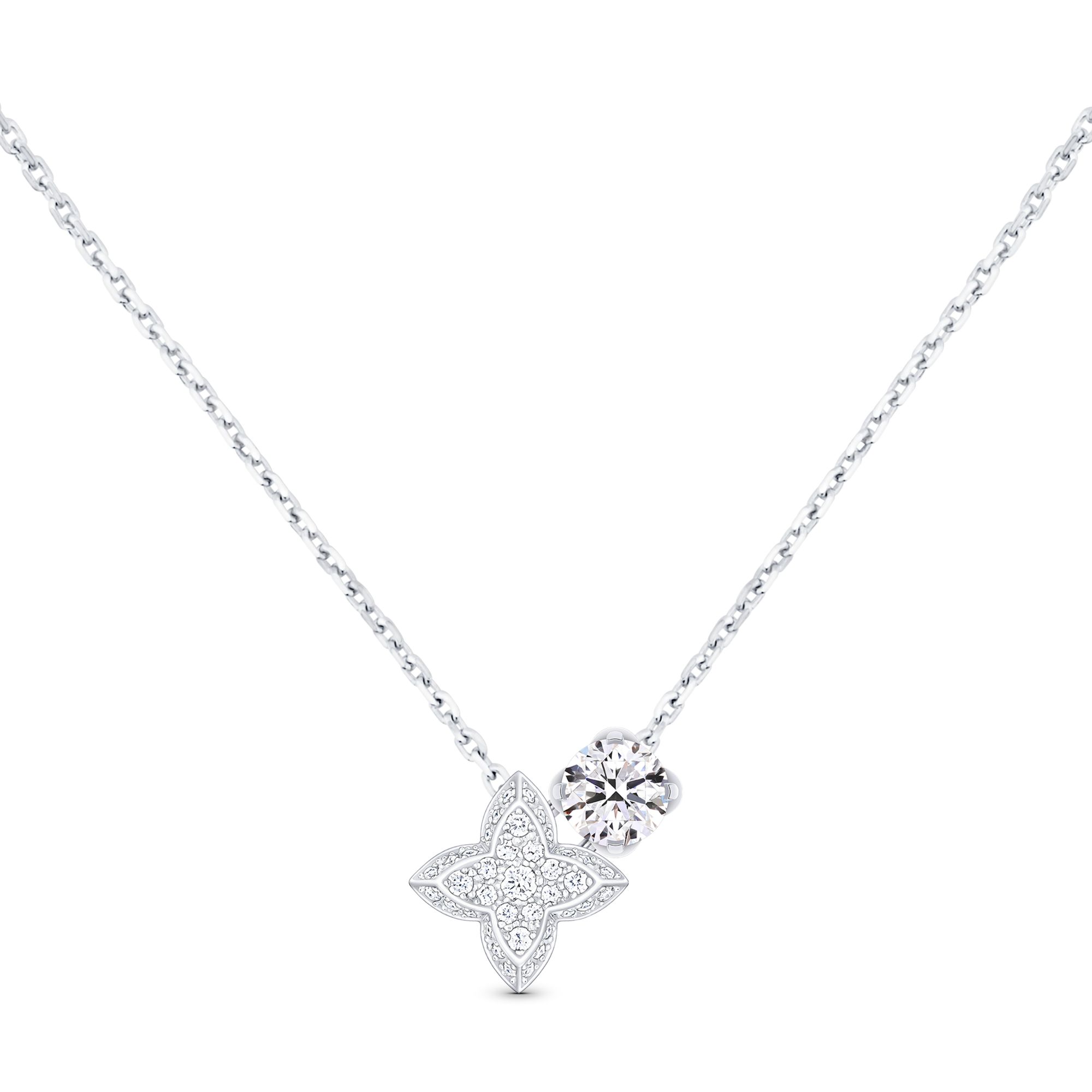 LV Diamonds Double Pendant, Round Brilliant cut - Jewelry - Collections ...