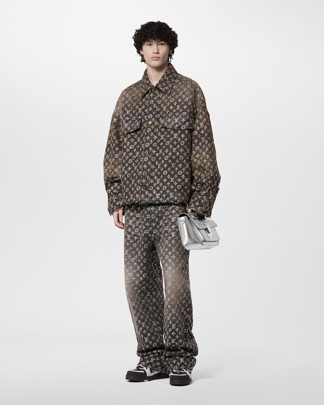 Made To Order Embroidered Monogram Baggy Denim Pants - Men - Ready-to ...