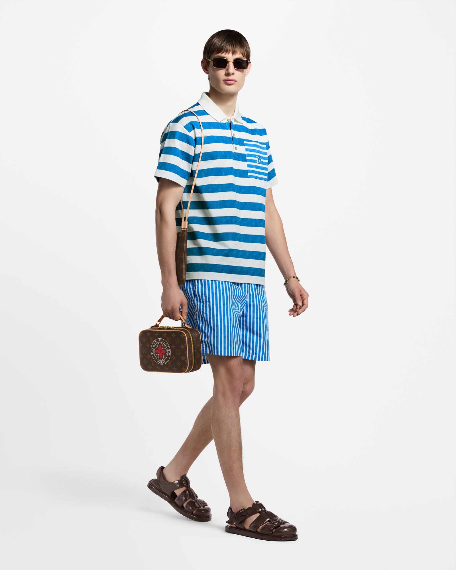 Monogram Striped Polo Shirt - Men - Ready-to-Wear | LOUIS VUITTON
