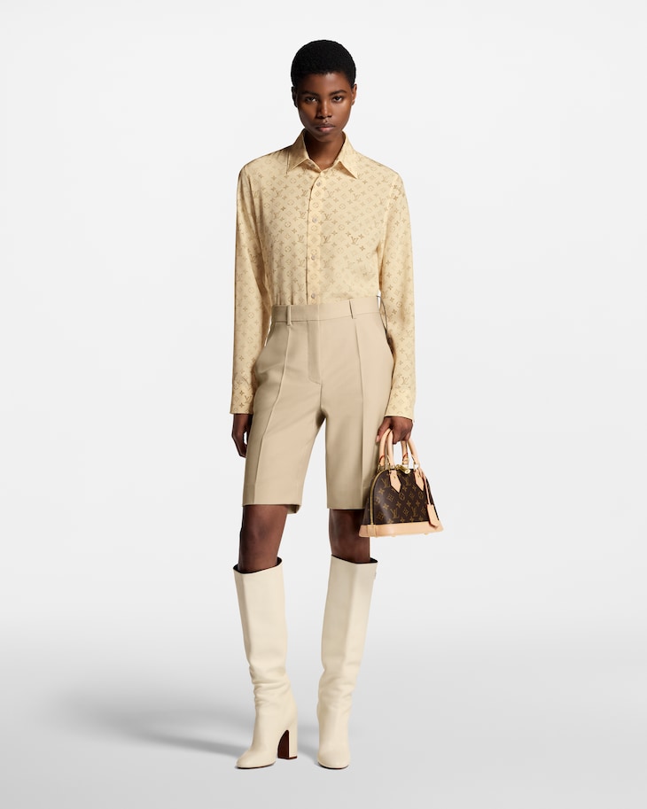 Washed Monogram Silk Shirt - Women - Ready-to-Wear | LOUIS VUITTON